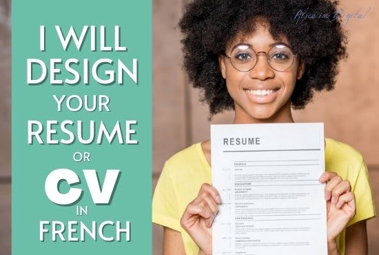 Design your french cv, resume by Mathildealice | Fiverr