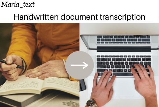 Transcribe handwritten text to a digital file by Maria_text | Fiverr