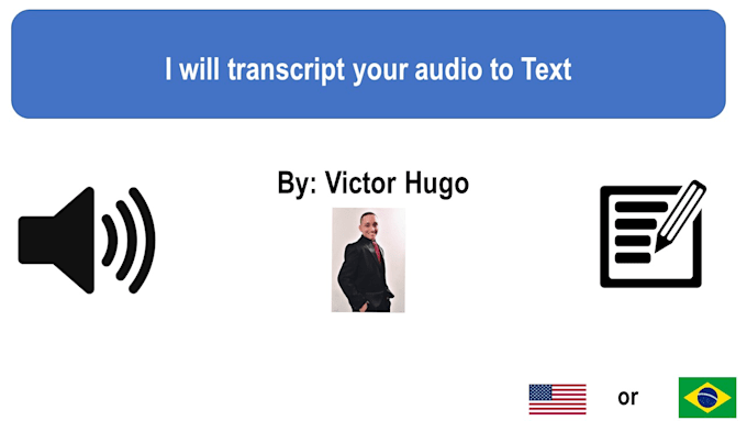 Transcript any audio to text by Victormariano99 | Fiverr