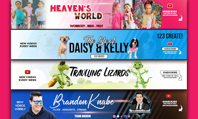 Design an impressive professional youtube banner in 24 hours by ...