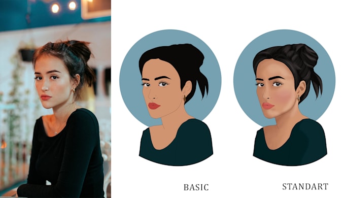 Draw your simple digital portrait by Anastasiiap27 | Fiverr