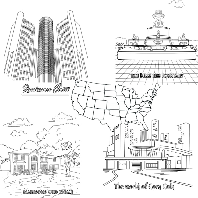 Draw outline line art and line drawing of anything by Edghrlucu | Fiverr