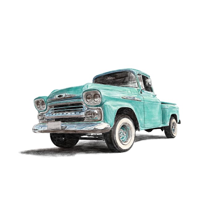 Transform your car photo into a car illustration drawing by Videosketch ...