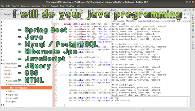Do your java and spring boot programming by Duisamarasinghe | Fiverr