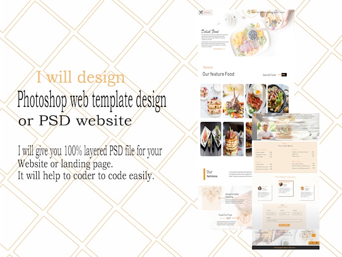 Design photoshop web template or psd website by Salihagull | Fiverr