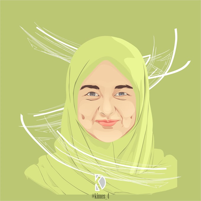 Draw a nice cartoon vector by Kimes_4 | Fiverr