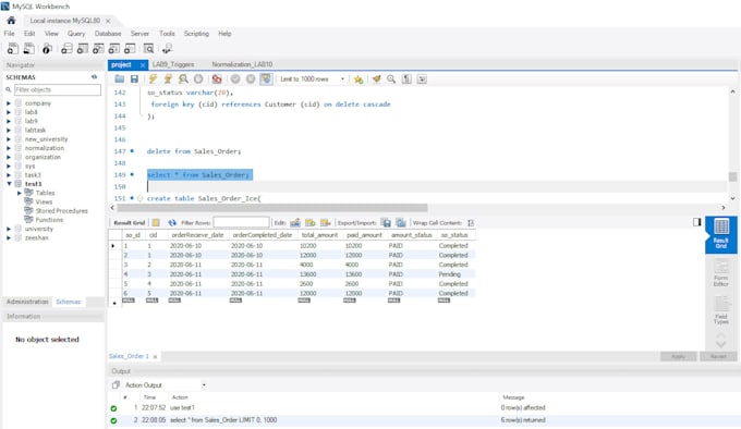 Create database mysql projects including front end by Zeeshan276
