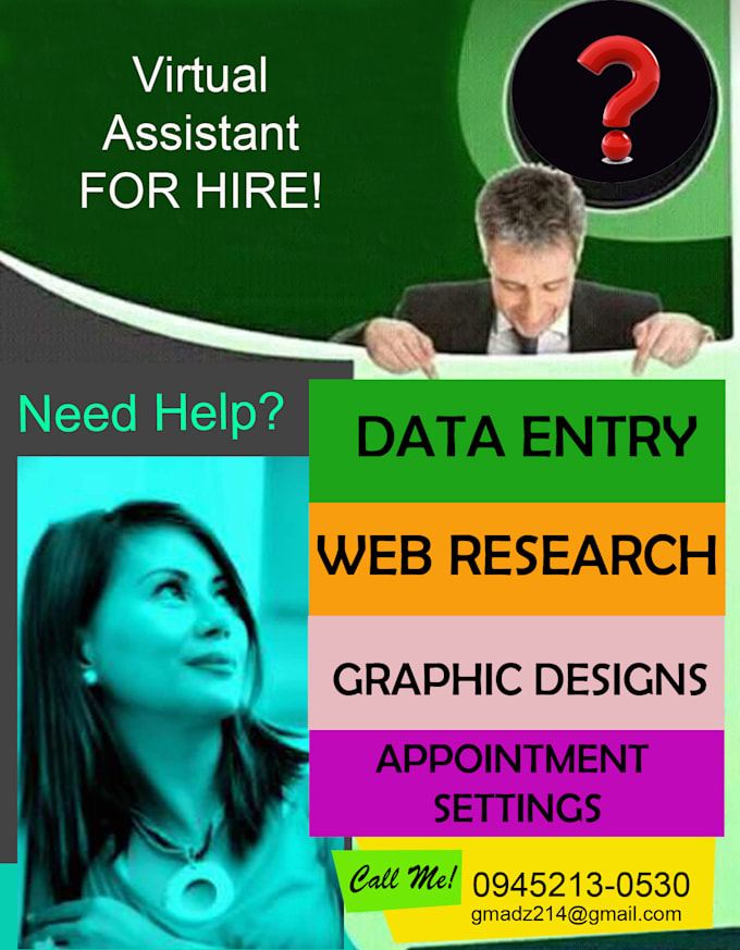Data entry, virtual assistant, graphic designs by Gwen_madera | Fiverr
