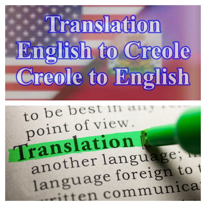 Translate your document video or audio from english to haitian creole ...