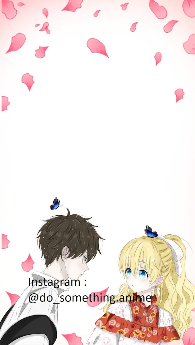 Drawing anime wallpaper phone by Hanadosomething | Fiverr