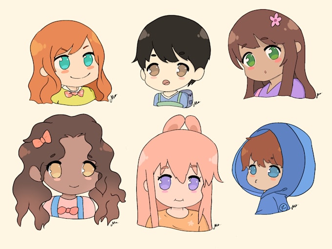 Draw anime chibi icon in 2 hours by Chibimaro | Fiverr
