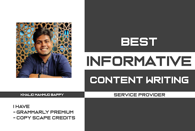 Write informative blogs and web content for you by Khalidmahmud99 | Fiverr