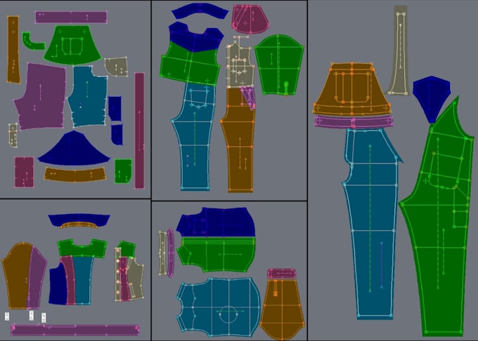 Make digital sewing pattern with grading by Fashionworld159 | Fiverr