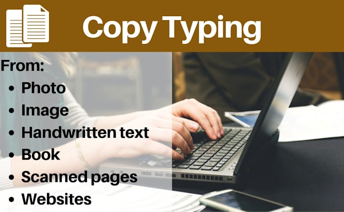 Do copy typing from pdf, images and etc by Frhoylan15 | Fiverr