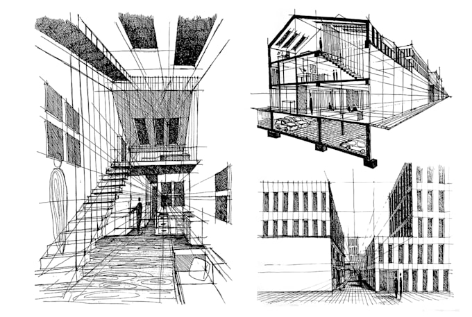 Draw a realistic, professionally constructed perspective by Archi ...