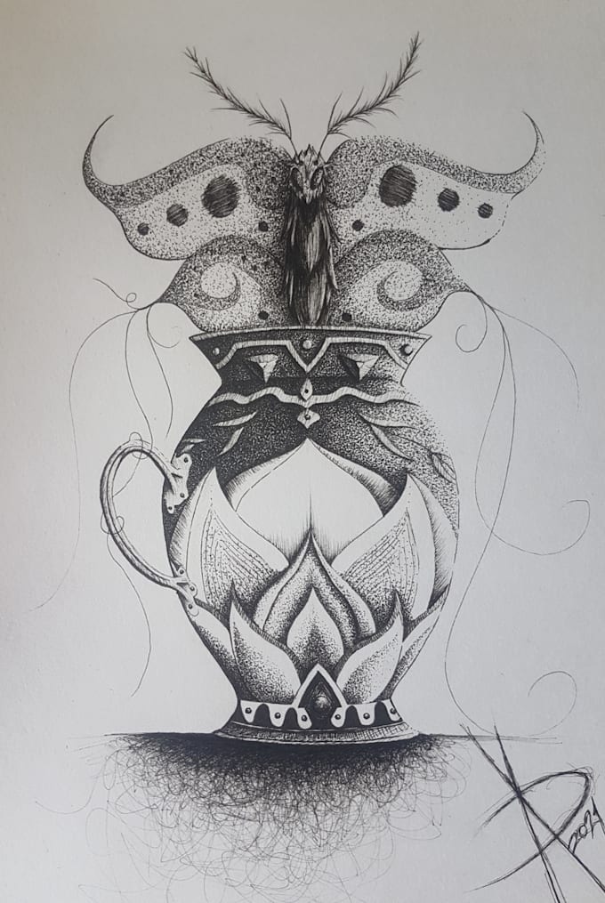 Draw an incredible ink art by Arguelles94 | Fiverr