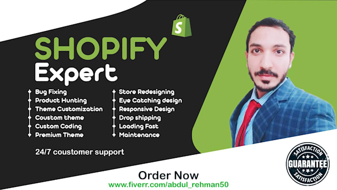 Be your shopify custom theme and shopify expert developer by Abdul_rehman50 | Fiverr