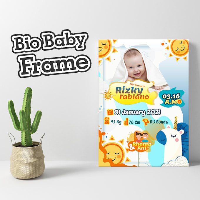Make your baby biodata with a beautiful design by Baby_biodata | Fiverr