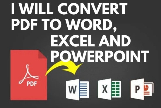Covert pdf to word or excel or powerpoint by Safinnoordin | Fiverr
