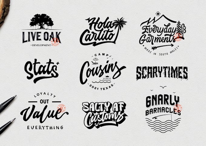 Design customized typography and lettering logo by Masniko_ | Fiverr