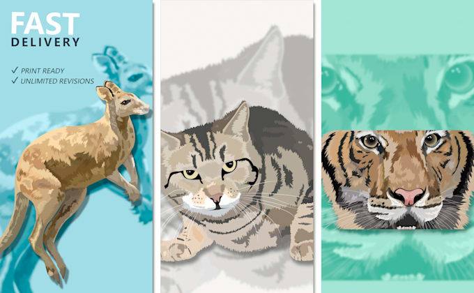 Turn your animal into a cartoon portrait illustration art by ...