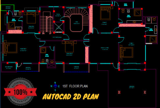 Draw 2d drawing and architectural plans in autocad by Kajolboni | Fiverr