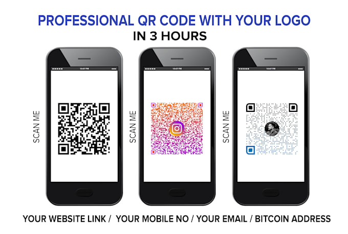 Make proffessional qr code with your logo, for your website by ...