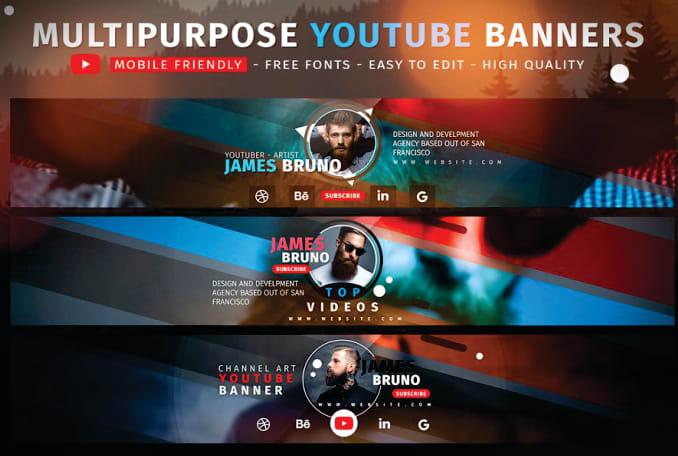 Design professional youtube banner or channel art by Ahtisham_asghar ...