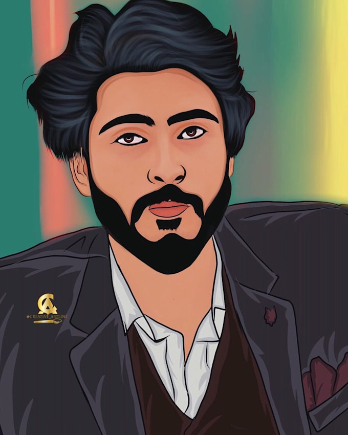 Draw your cartoon portrait from your photo in 24 hour by Tyybmr | Fiverr