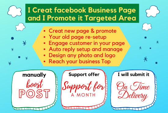 Create, setup and promote facebook page by attractive design by ...