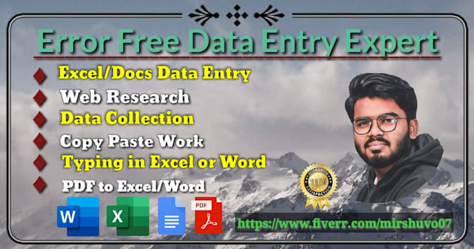 Do error free data entry and web research by Mirshuvo07 | Fiverr