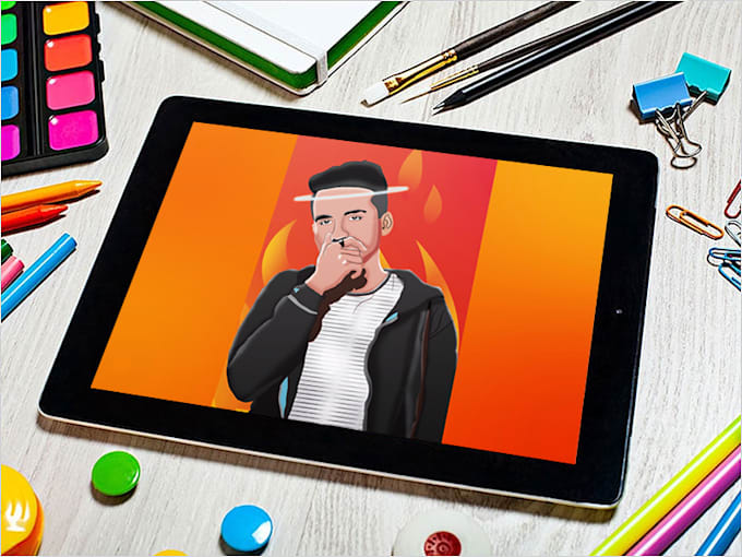 Make your digital portrait in cartoonist way by Abduljawad92 | Fiverr