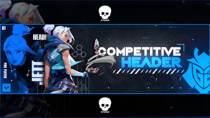 Make a professional valorant header or banner by Stereographic | Fiverr