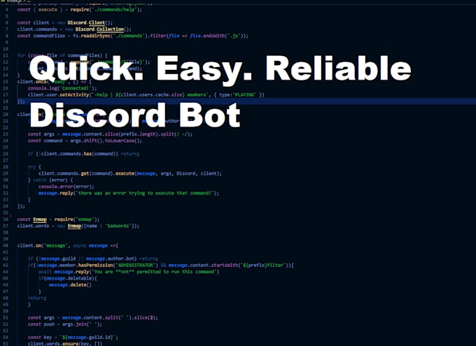 Make A Professional Discord Bot Using Discordjs By Demondblase Fiverr