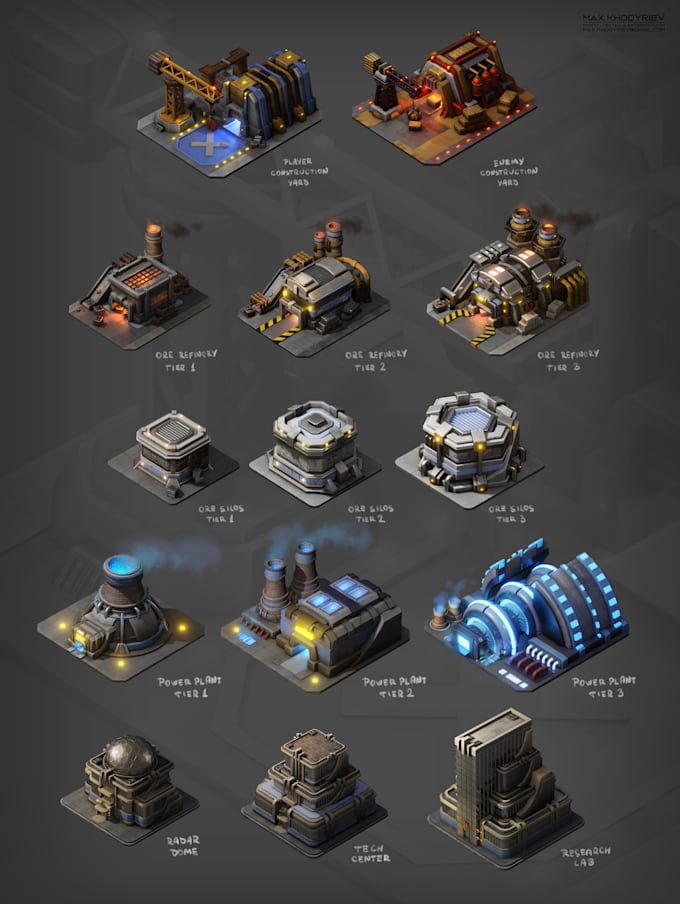 Do isometric building design for your game please pm before placing the ...