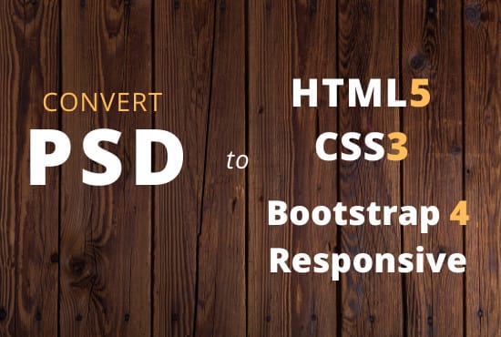 Convert psd to html using bootstrap 4 responsive by Khanrafeel | Fiverr