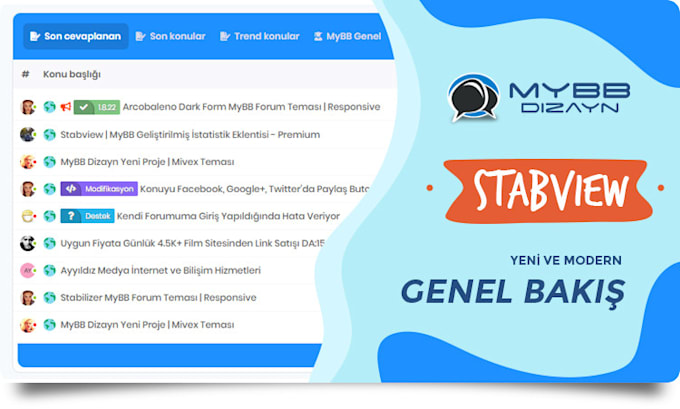 Stabview plugin for mybb by Novruzrhmv | Fiverr