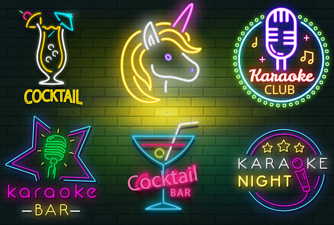 Create 2 urgent amazing 3d neon, neon sign or 80s retro logo by Omega ...