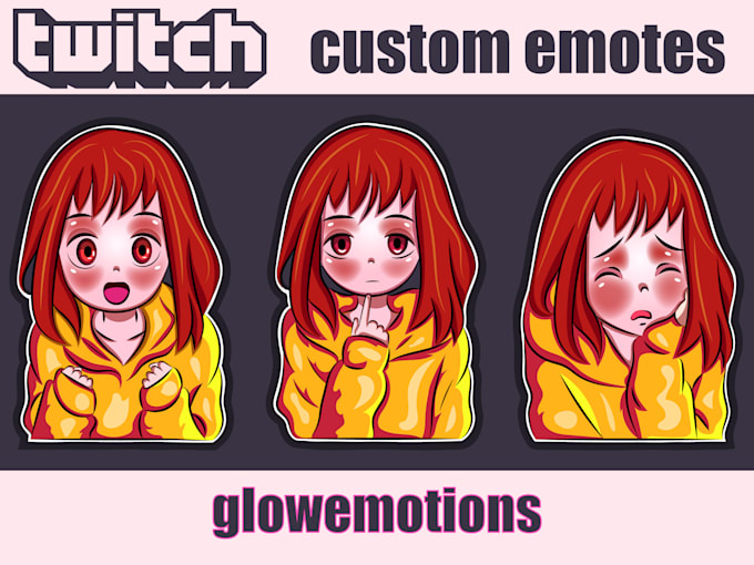 Draw cute unique emotes by Glowemotions | Fiverr