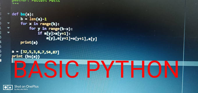 Learn python from scratch by Pallavi__patil | Fiverr
