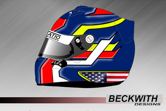 Create and design a painted racing helmet by Dbeckdesigns | Fiverr