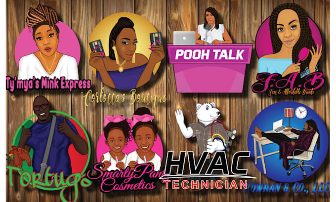 Create a cartoon logo from your photo by Siponbd | Fiverr