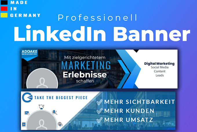 Design linkedin banner cover header post facebook german ad by ...