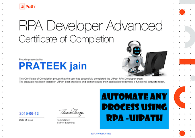 Automate advanced rpa uipath solution for all domains by Prateekjain1992 | Fiverr