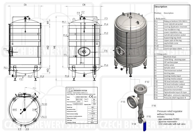 Storage tank manufacturing and fabrication drawing by Deepak_026 | Fiverr