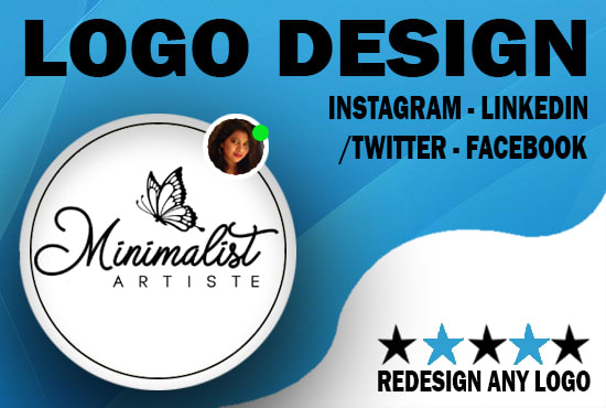 Do modern facebook twitter or instagram logo design by Grafxdesk | Fiverr