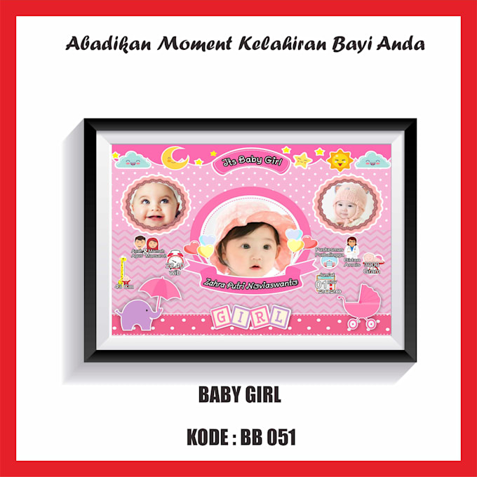 Make your baby biodata with a cute design by Adipringgo | Fiverr