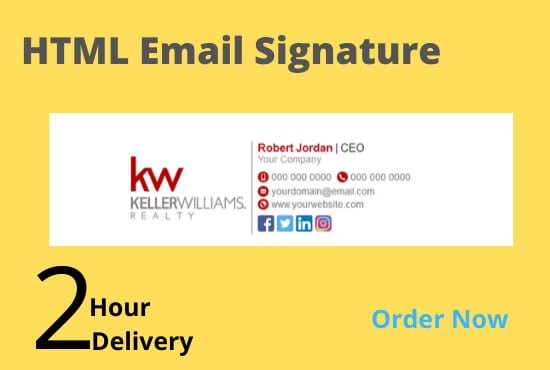 Create html email signature or clickable email signature by Muhammadehsan01 | Fiverr