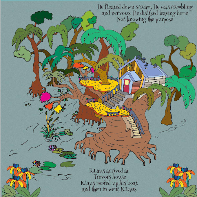 Draw wacky children book illustrations by Patchf | Fiverr