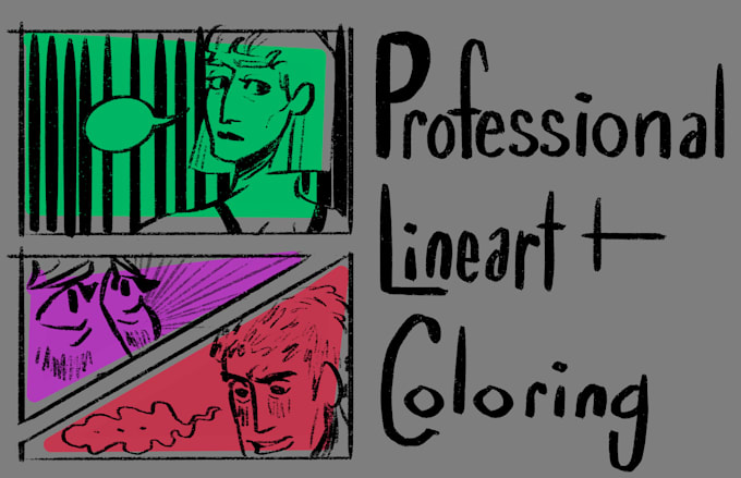 Do professional base coloring for comic panels by Mothdude | Fiverr